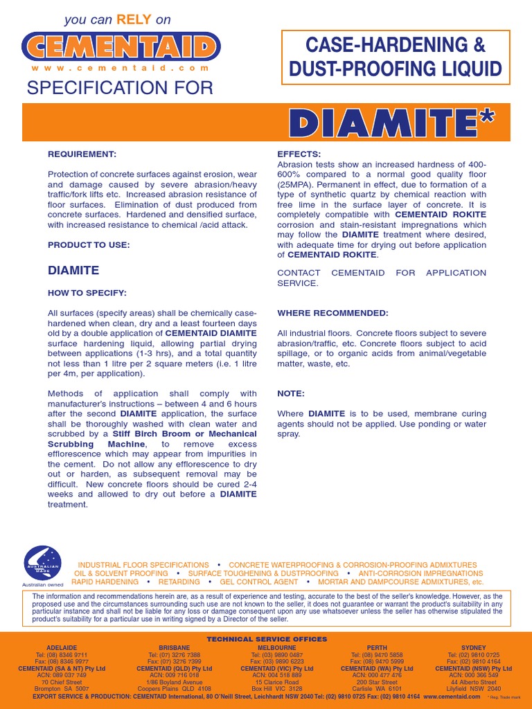 Diamite PDF | PDF | Concrete | Cement