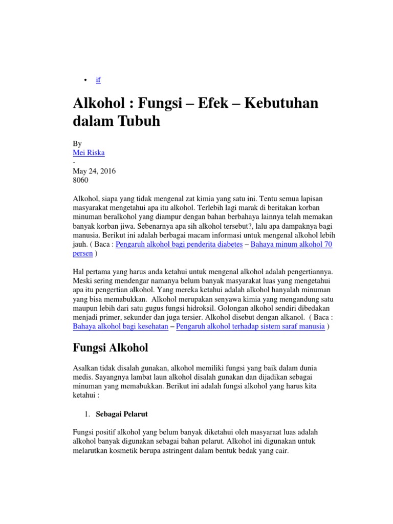 Alkohol | PDF