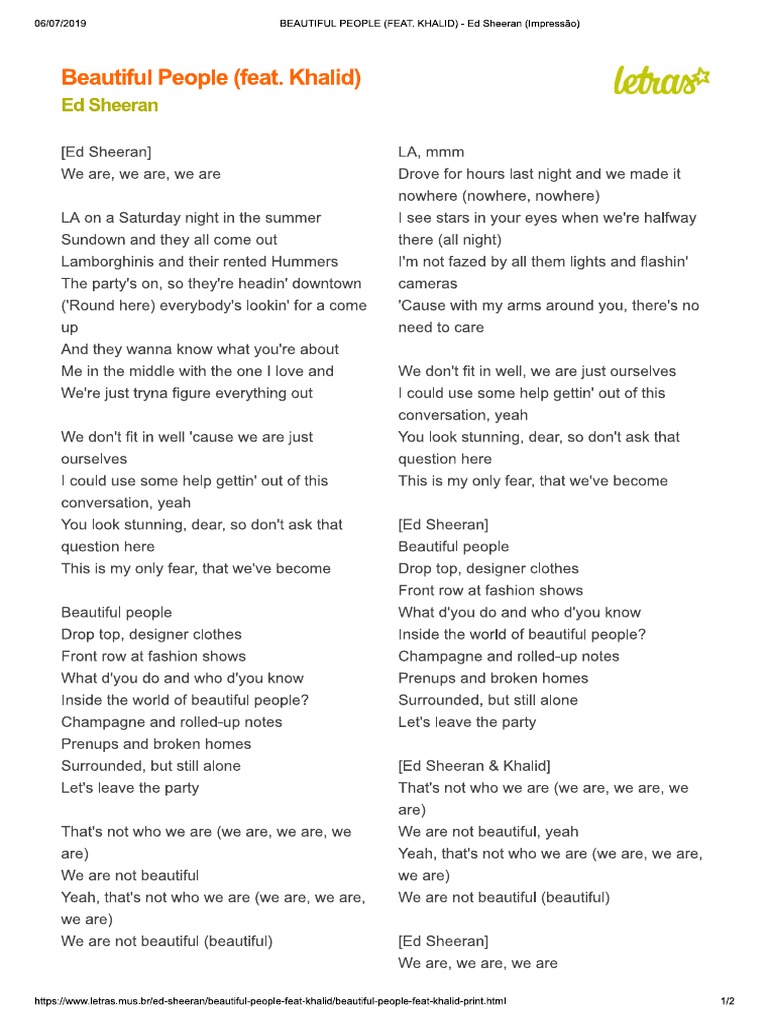 Beautiful People PDF | PDF