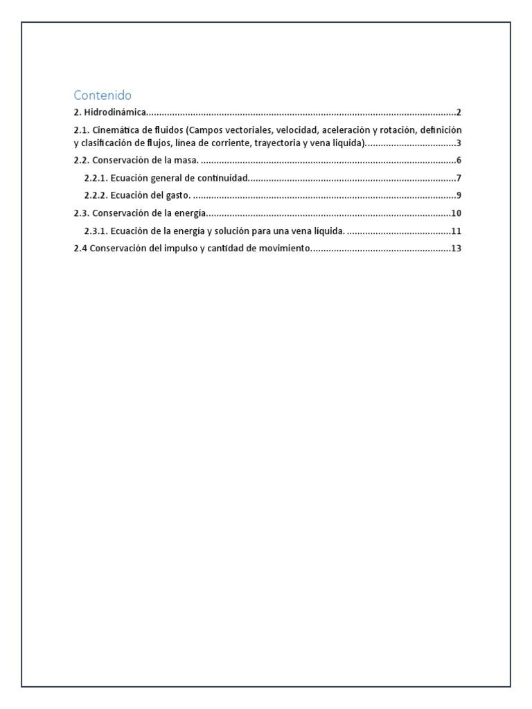 Unidad 2. Hidrodinamica. Hidraulica | Descargar gratis PDF | Impulso | Líquidos