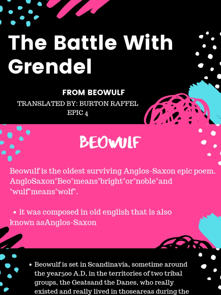 The Battle With Grendel PDF | PDF | Beowulf | Geats