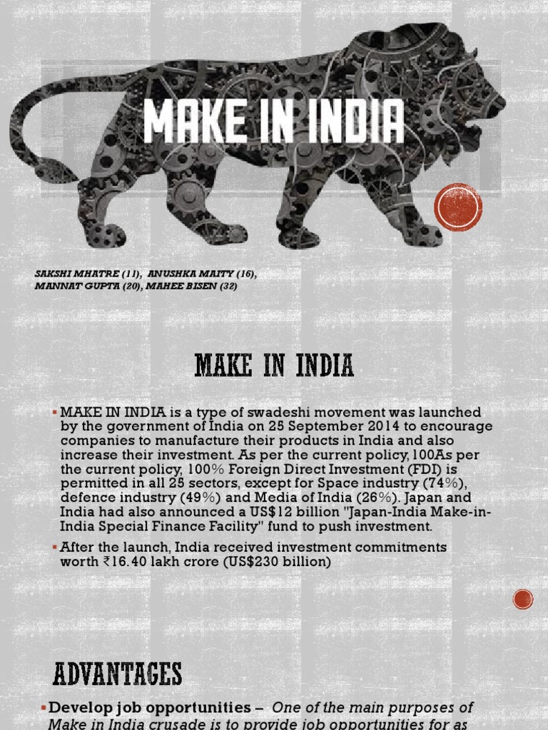 Make in India Final | PDF | Economy Of India | Agriculture