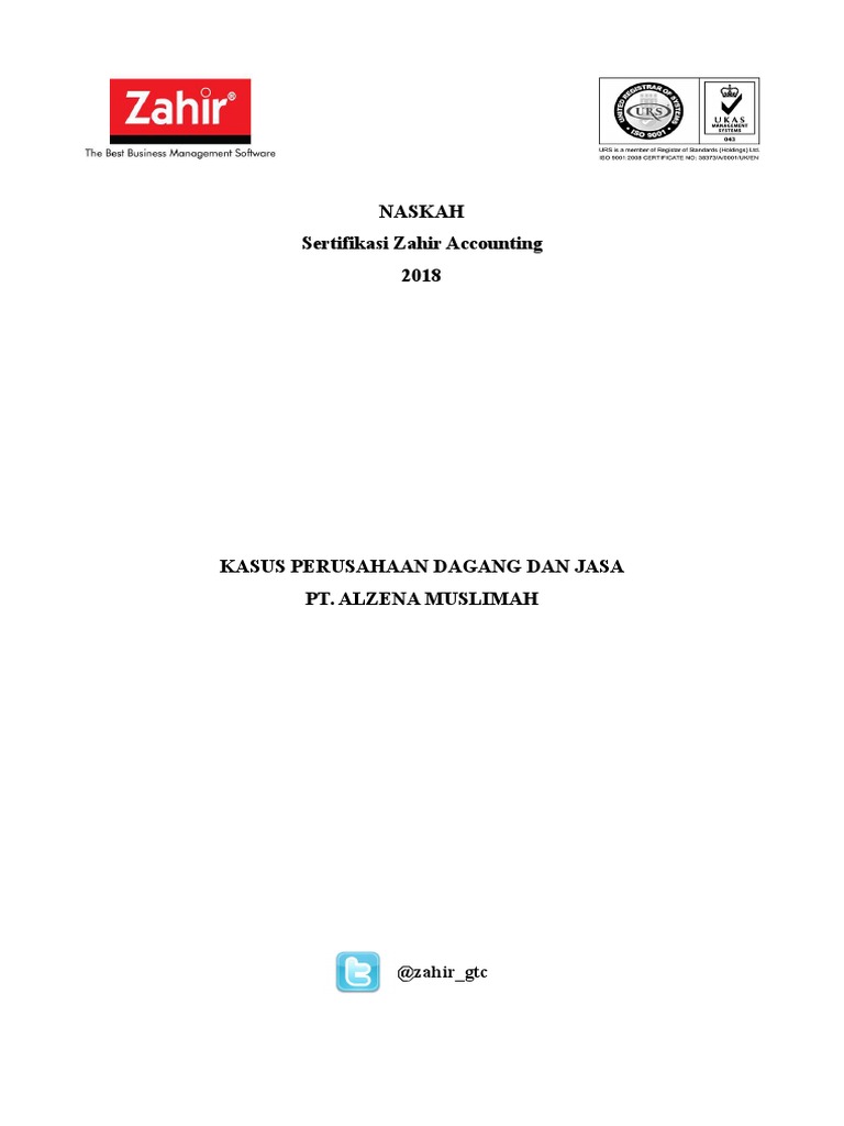 Soal Sertifikasi ZAHIR - 120 Menit PDF | PDF | Pengelolaan Keuangan & Uang