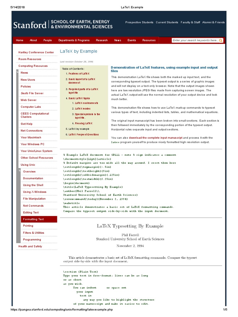 Latex by Example: Sesfs File Server | PDF | Markup Language | Computer File
