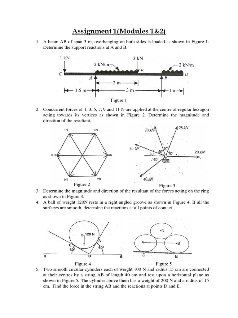 Engineering Mechanics Problems | PDF