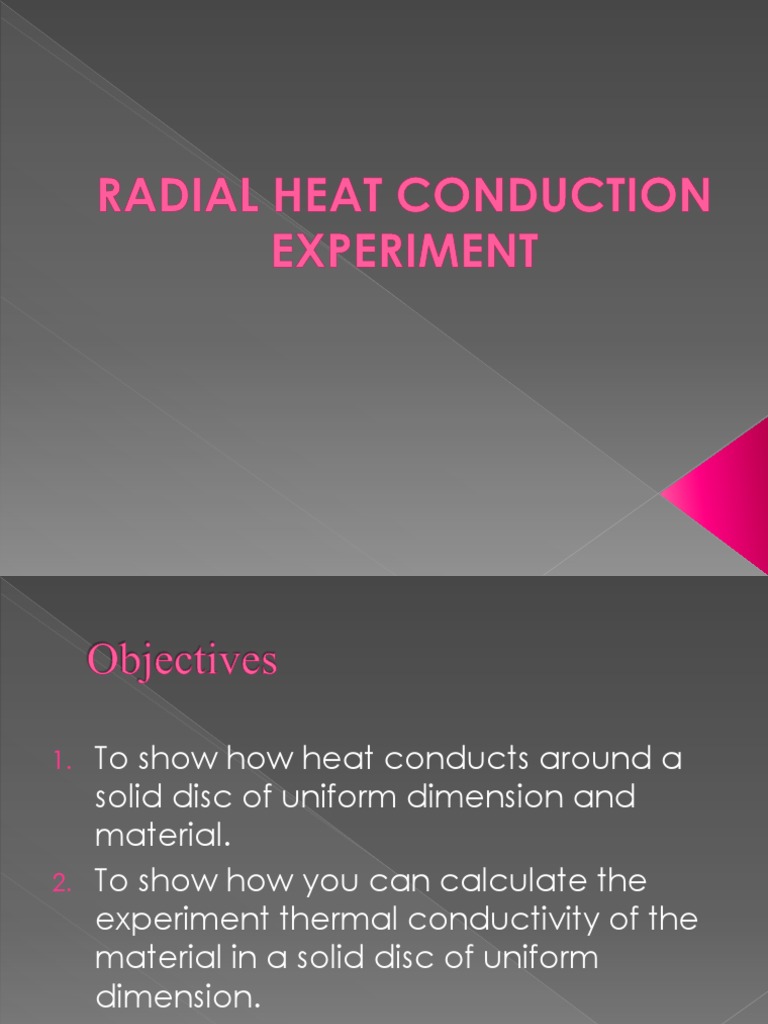 Radial Heat Conduction Experiment Guide | PDF | Heat Transfer | Thermal ...