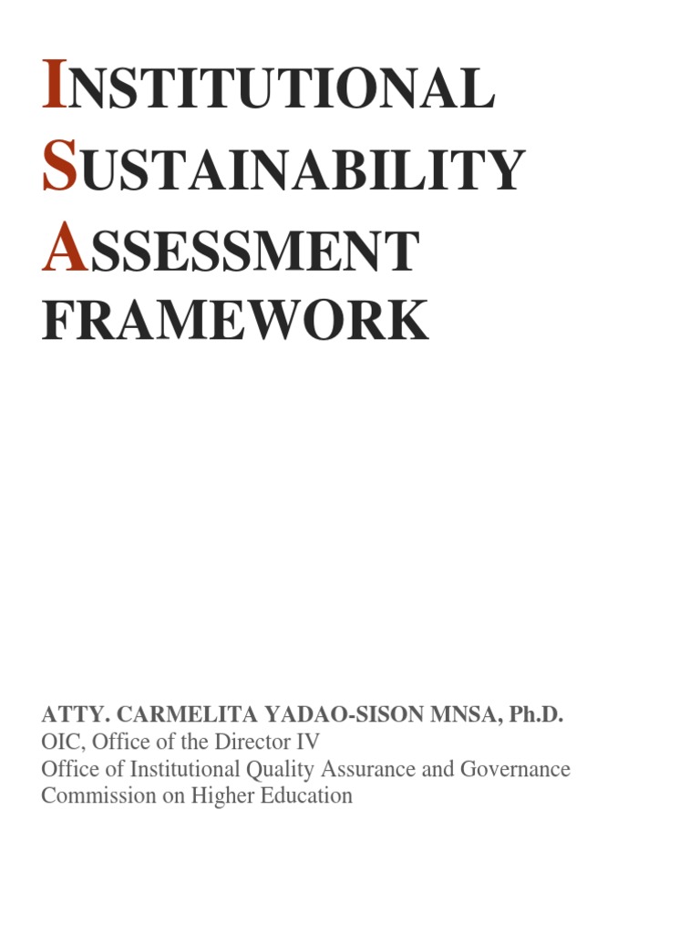 Institutional Sustainability Assessment Framework | PDF | Governance ...