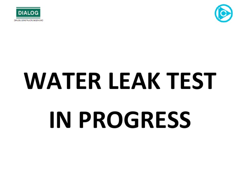 Water Leak Test | PDF