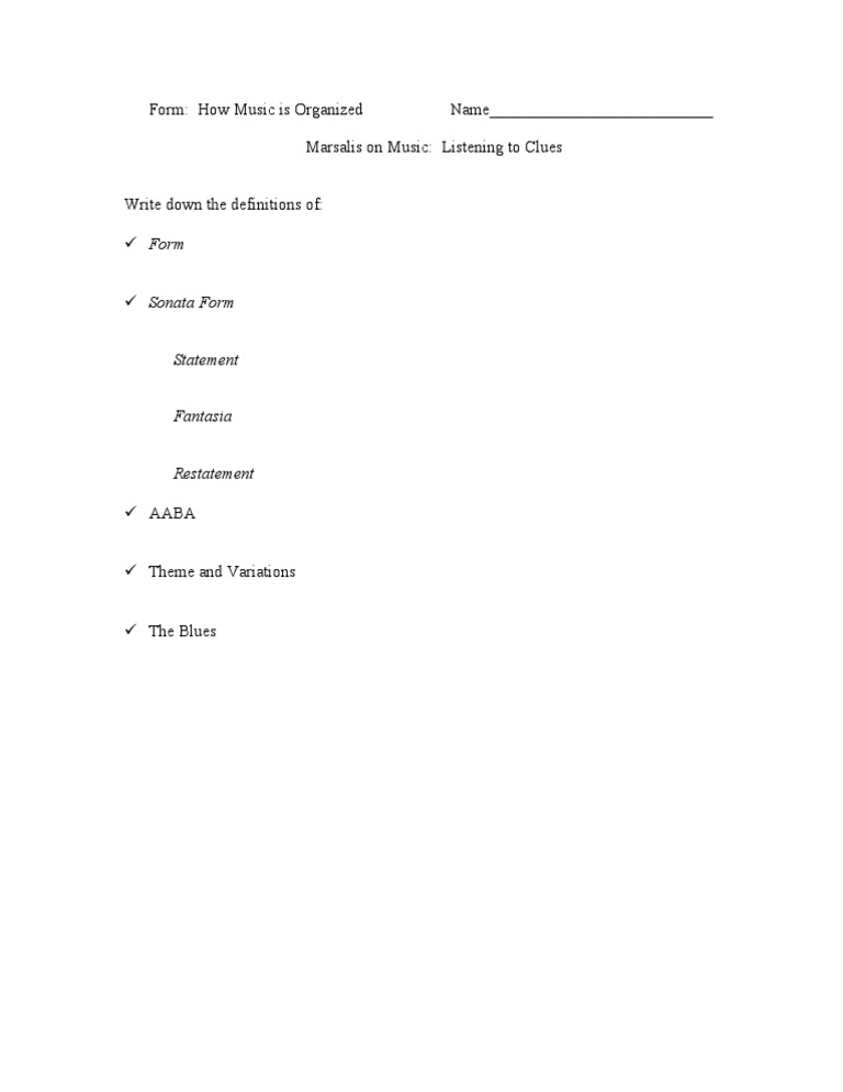 Understanding Music Forms and Structures | PDF