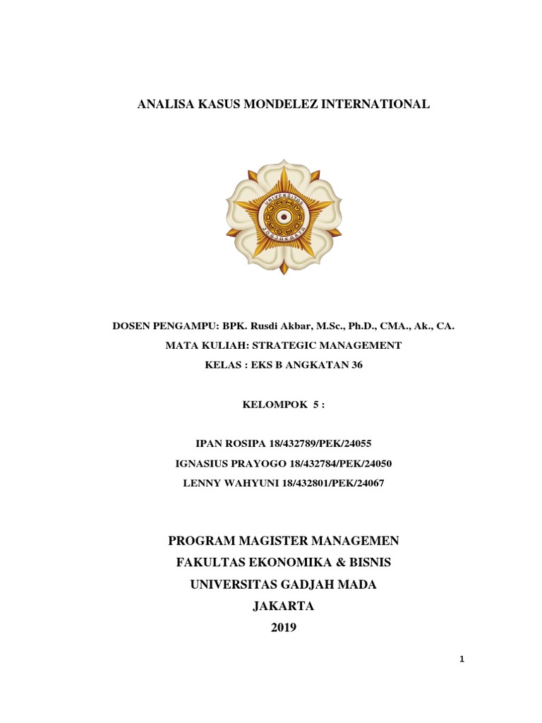 Case Report-Mondelez Int. (Group 5) PDF | PDF