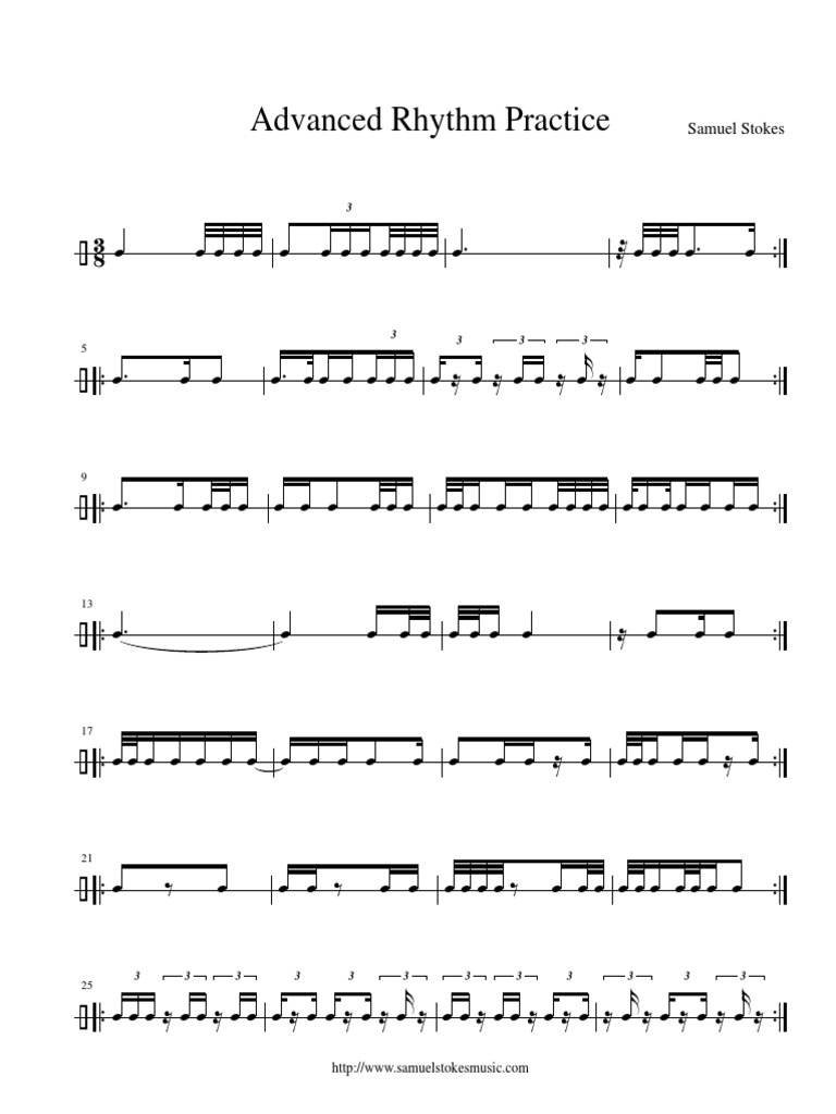 3-8 Advanced Rhythm Practice | PDF