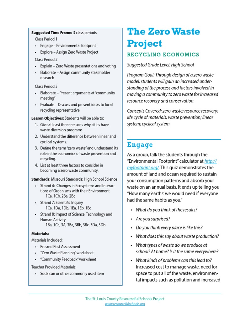 Zero Waste Management | PDF | Recycling | Waste