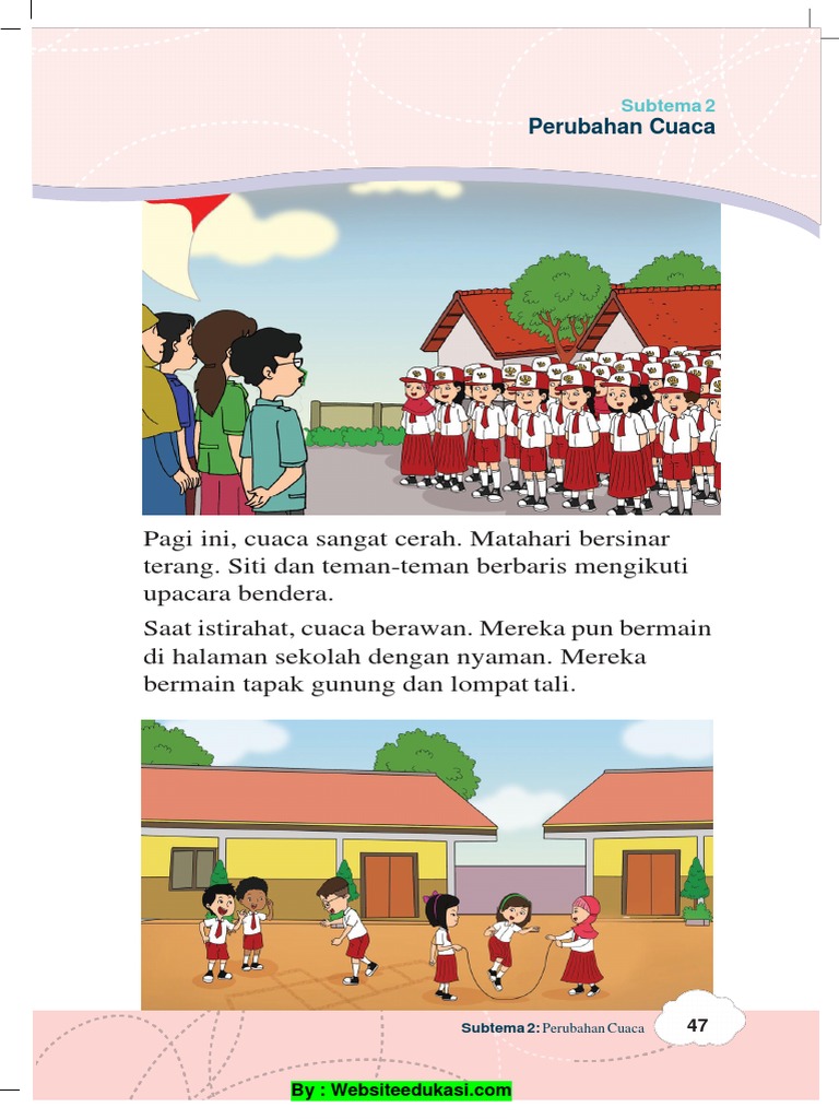 Materi Kelas 3 Tema 5 Subtema 2 Perubahan Cuaca PDF | PDF