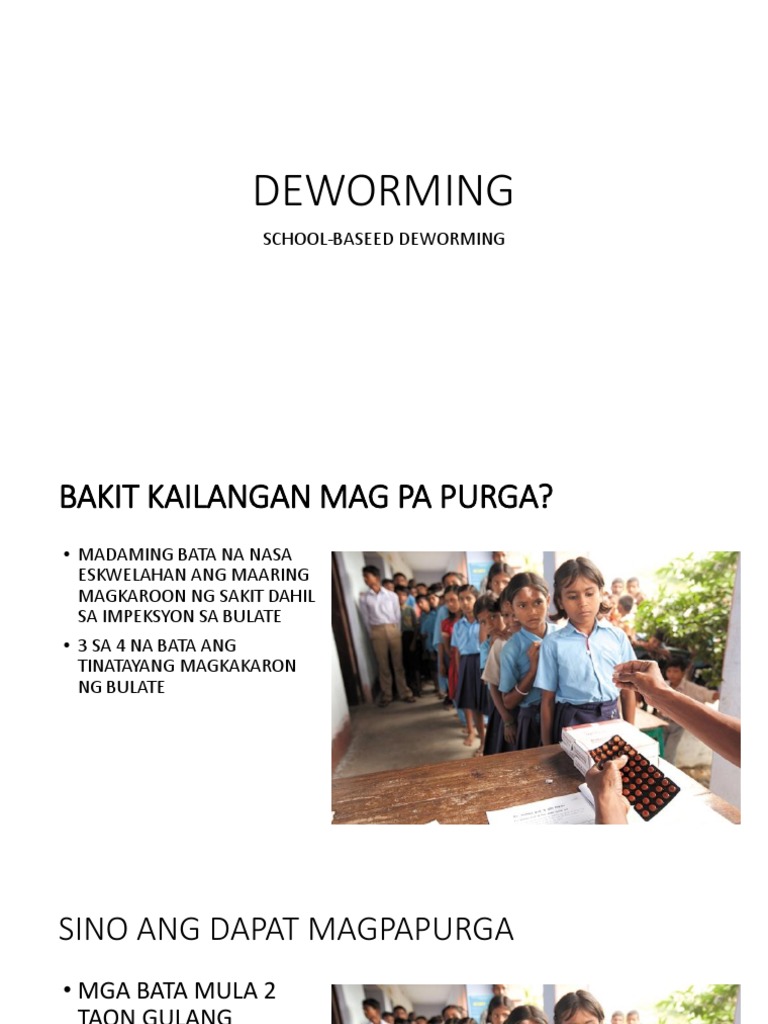 Deworming School | PDF