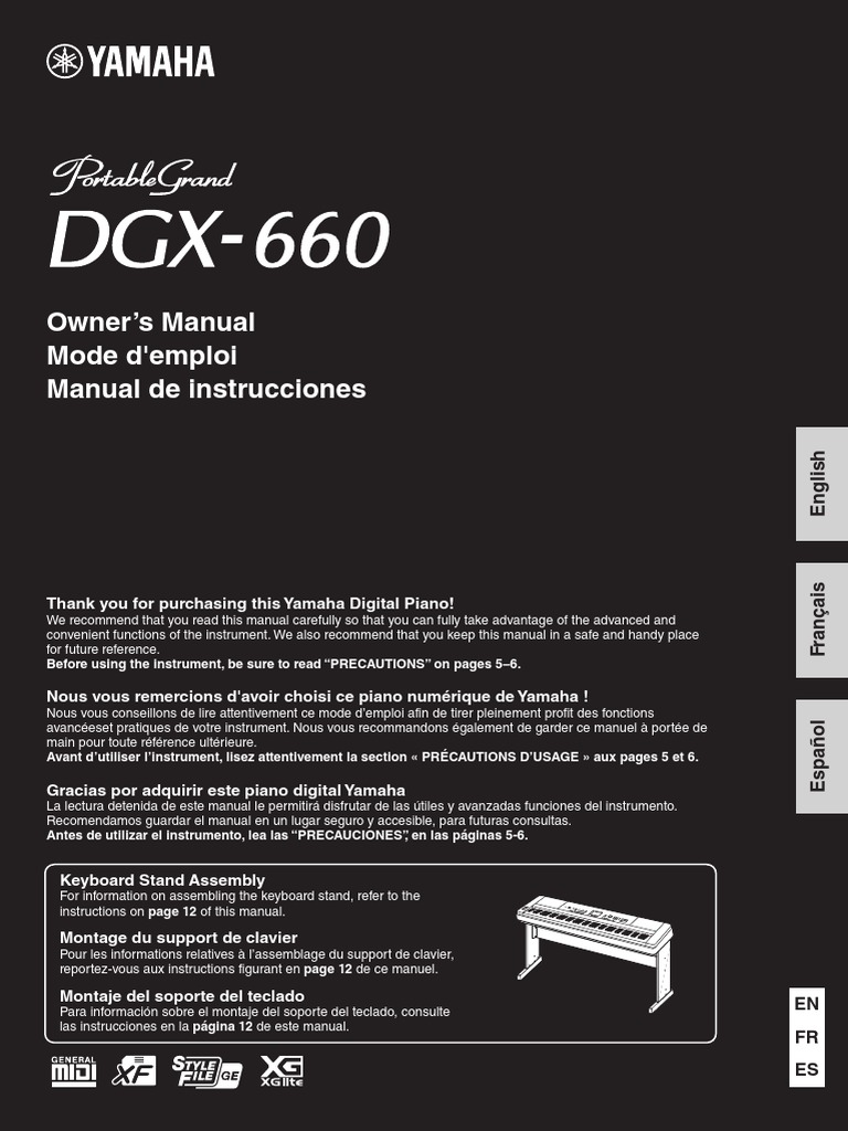 Yamaha DGX 660 - Manual PDF | PDF | Waste