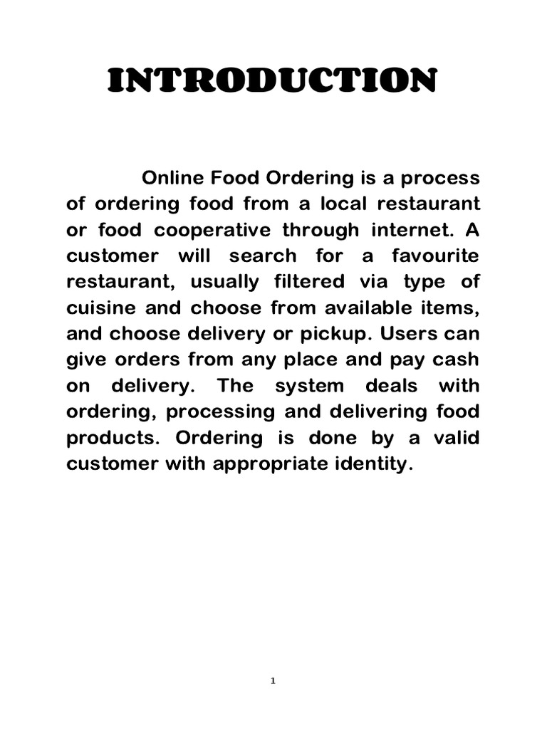 Introduction PDF | PDF | Foods | Restaurants