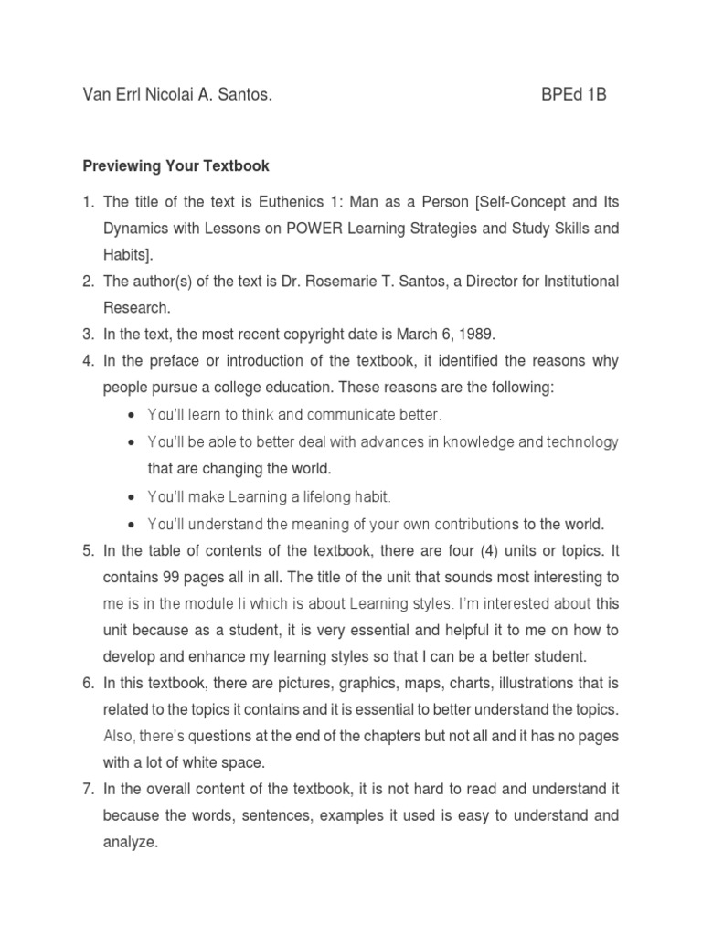 Euthenics | PDF | Textbook | Learning