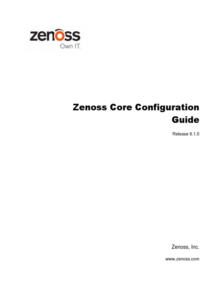 Zenoss Core Configuration | PDF | Port (Computer Networking) | I Pv6