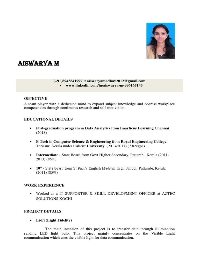 Aish Resume New PDF | PDF | Machine Learning | Prediction