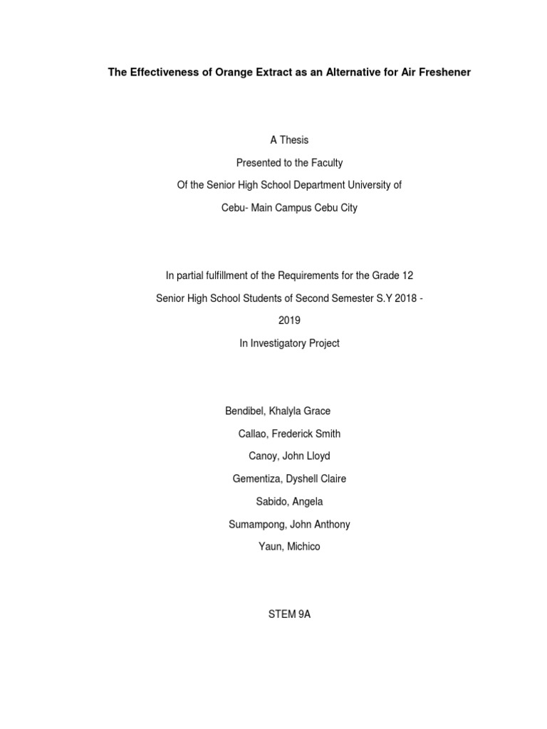 Investigatory Project | PDF | Odor