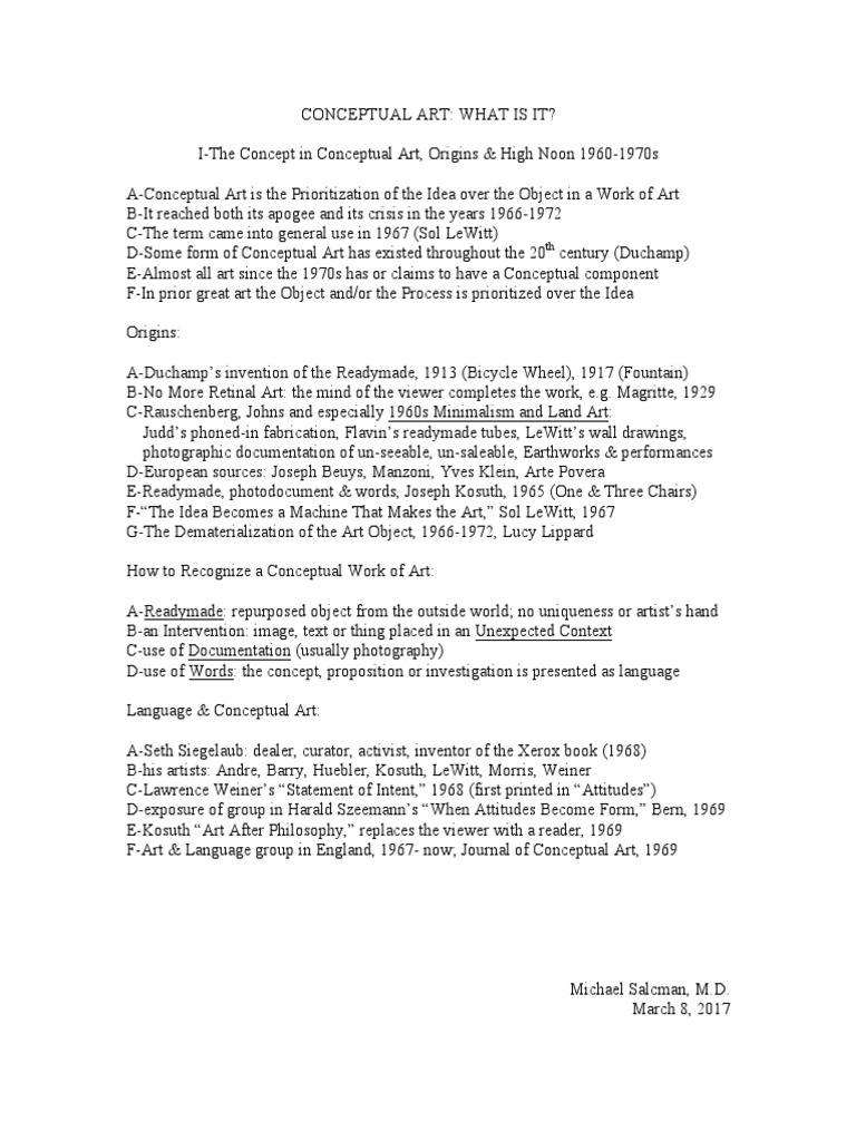 Understanding Conceptual Art Basics | PDF | Art Movements ...