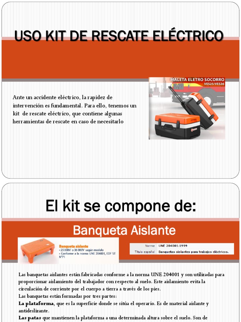 Kit Rescate Electrico | PDF | Aislador (Electricidad) | Guante