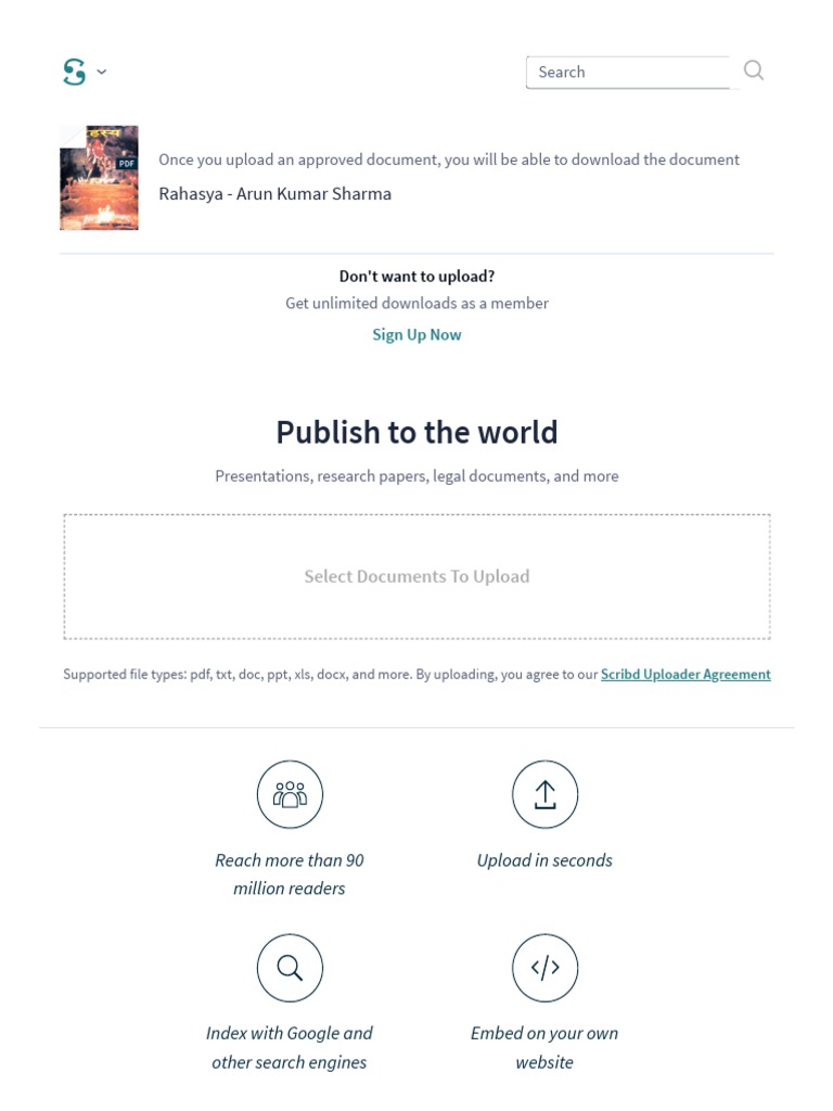 Publish To The World: Rahasya - Arun Kumar Sharma | Download Free PDF | Scribd | Digital Technology