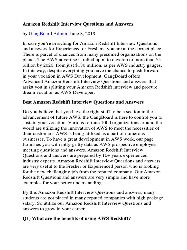 AWS - Interview Questions and Answers | PDF | Cloud Computing | Amazon Web Services