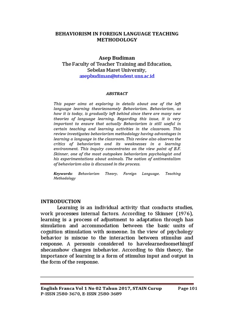 Behaviorism | PDF | Behaviorism | Classical Conditioning