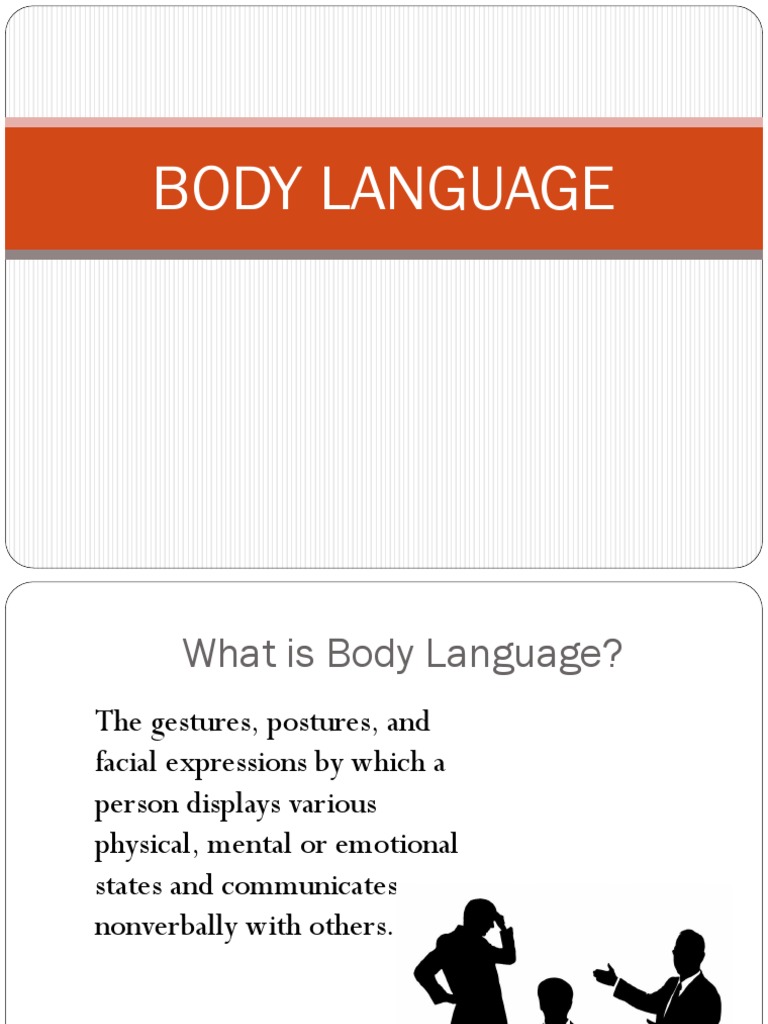 Body Language | PDF | Body Language | Nonverbal Communication