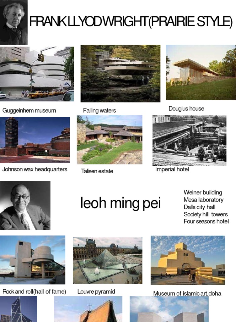 Famous Architects and Their Projects | PDF | Style | Design