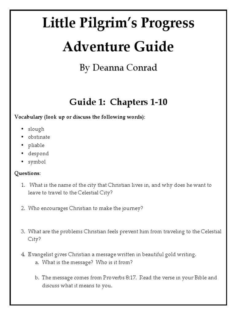 Little Pilgrim Study GuidePDF | PDF | The Pilgrim's Progress