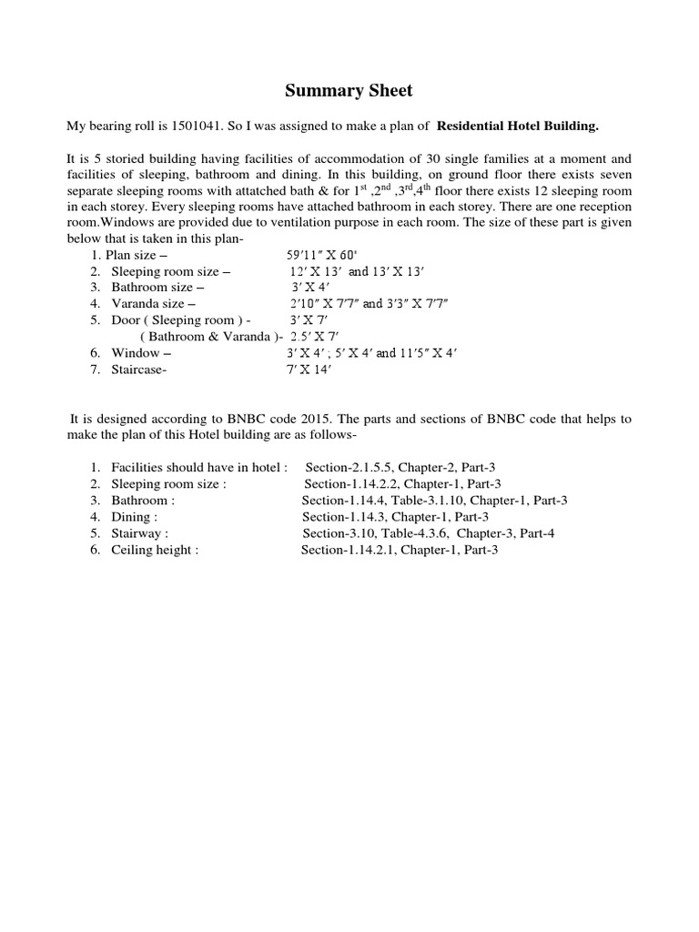 Summary Sheet PDF | PDF