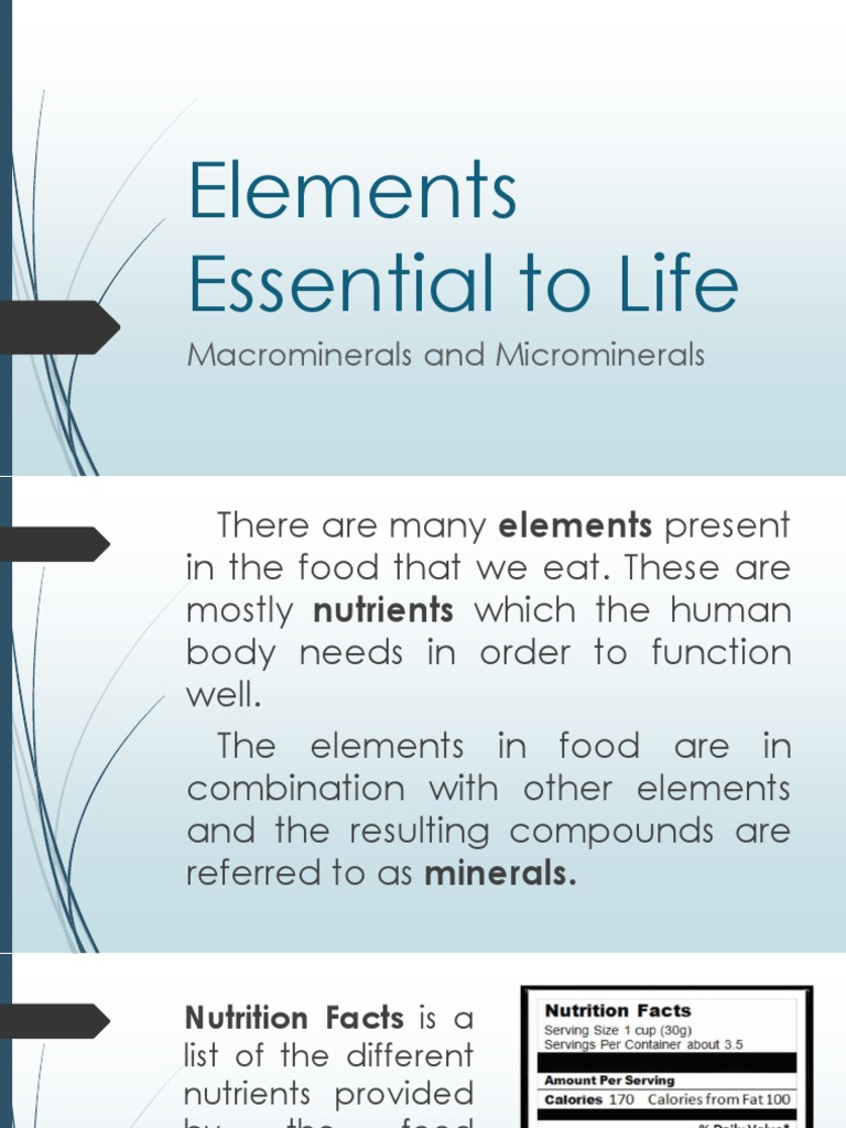 Essential Macronutrients and Micronutrients: Their Sources, Functions ...