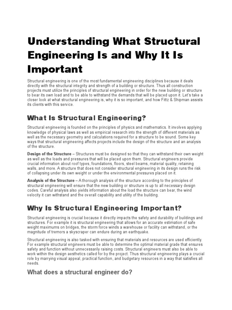 Understanding What Structural Engineering Is and Why It Is Important ...