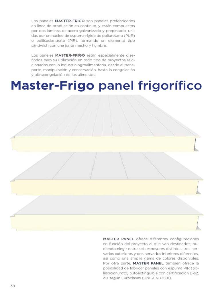 Paneles Frigoríficos MASTER-FRIGO | PDF | Química | Ingeniería de ...