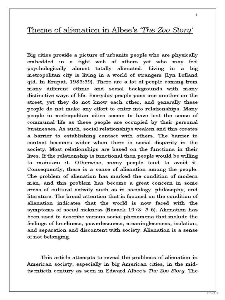 Theme of Alienation | Download Free PDF | Social Alienation | Loneliness