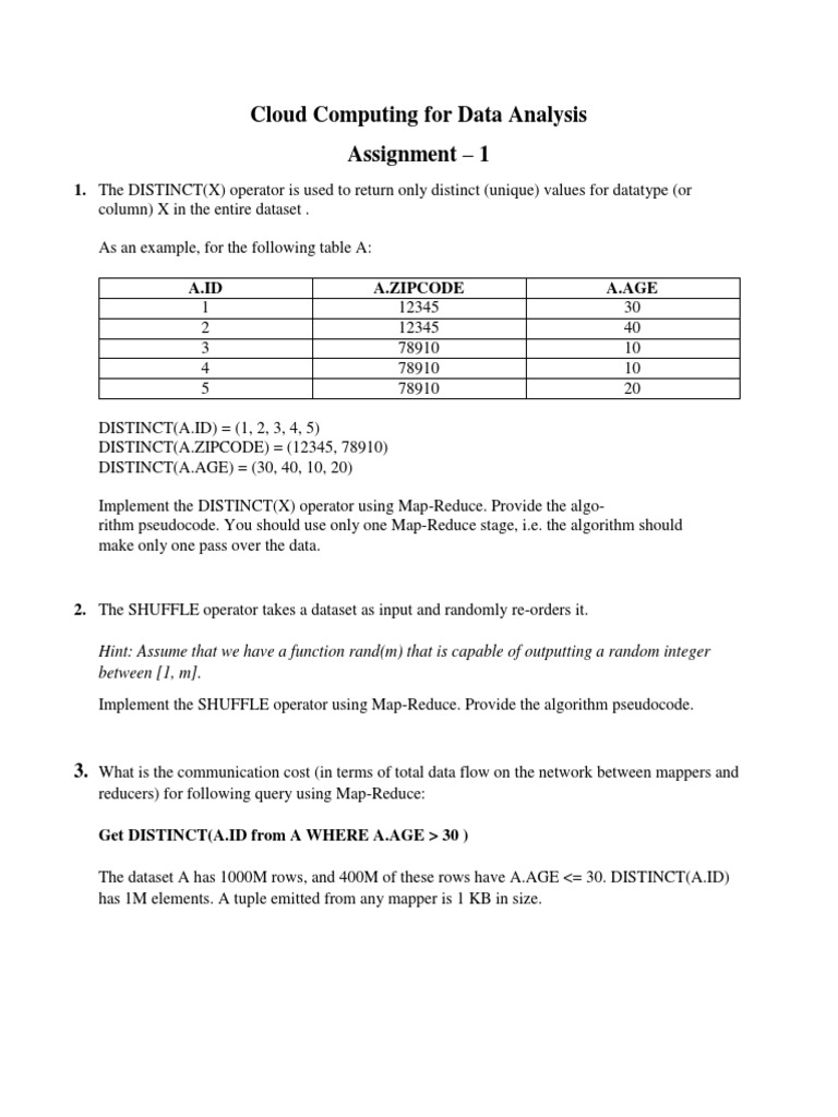Map Reduce Excercise Pdf Map Reduce Software Engineering