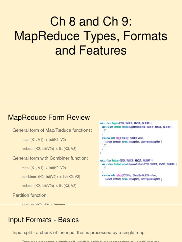 S MapReduce Types Formats Features | PDF | Map Reduce | Apache Hadoop