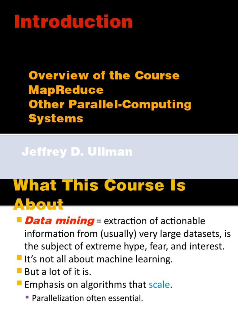 An Introduction to Data Mining with MapReduce | PDF | Map Reduce | Apache Hadoop