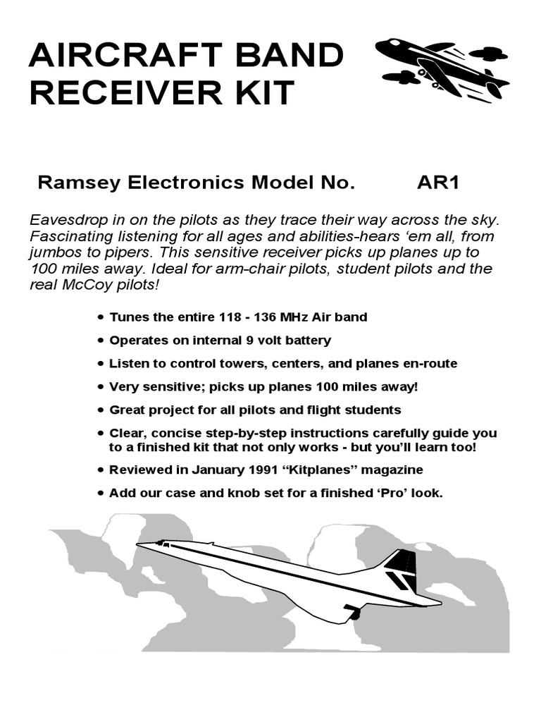 Ramsey AR1 - Aircraft Band Receiver Kit | PDF | Air Traffic Control ...