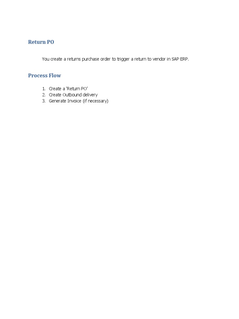 Return Po PDF | PDF