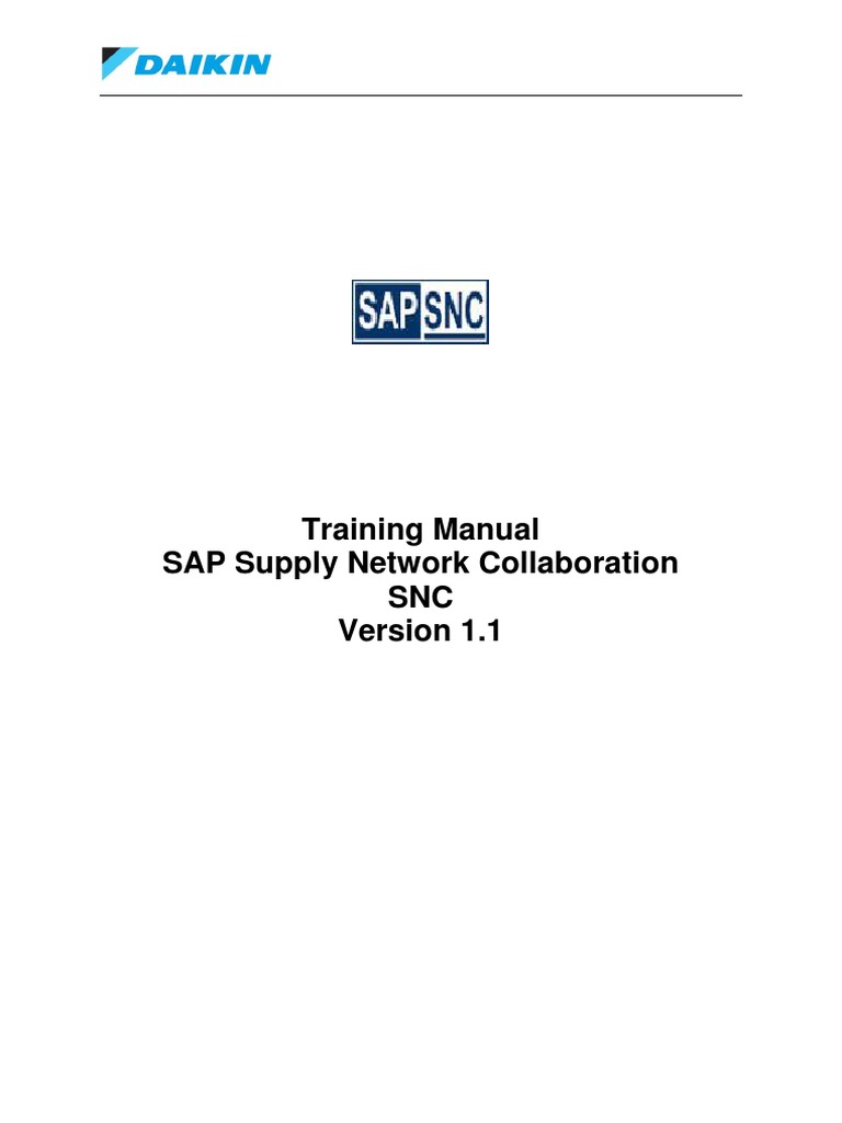 SAP SNC Training Manual for Daikin | PDF | Microblogging | Electronic ...