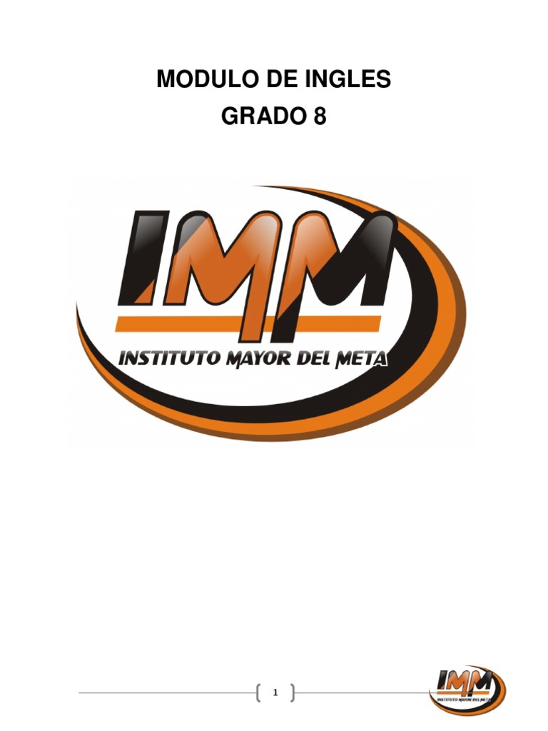 Modulo de Ingles 8 | PDF | Verbo | Asunto (gramática)