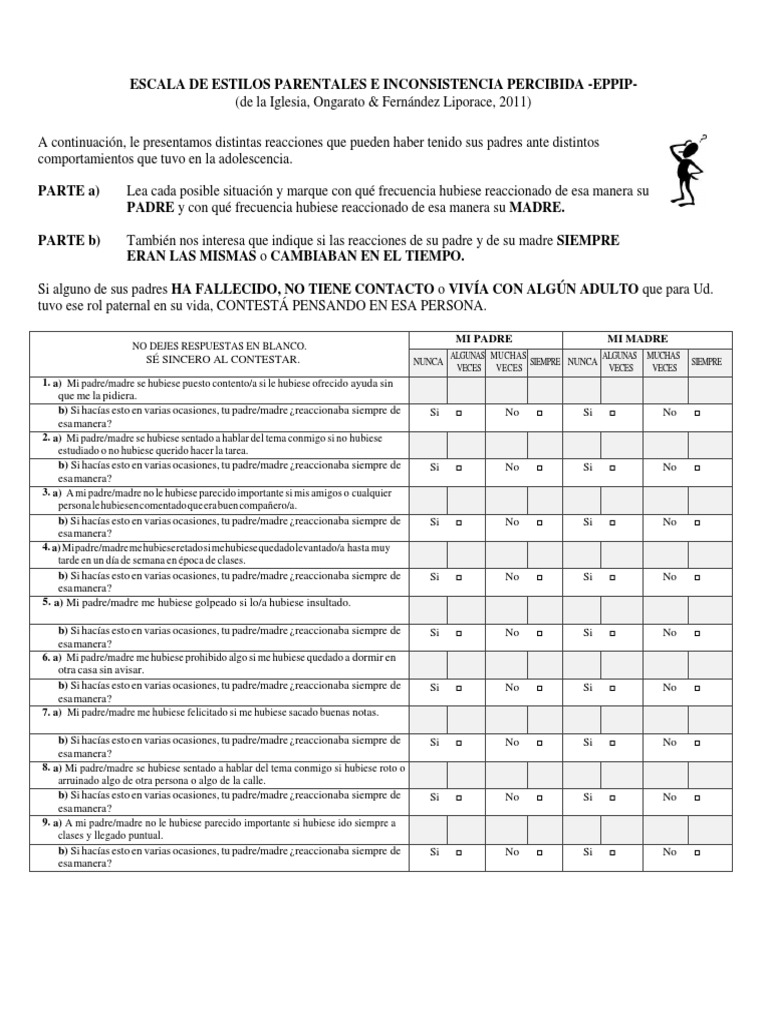 Escala de Estilos Parentales e Inconsistencia Percibida | PDF