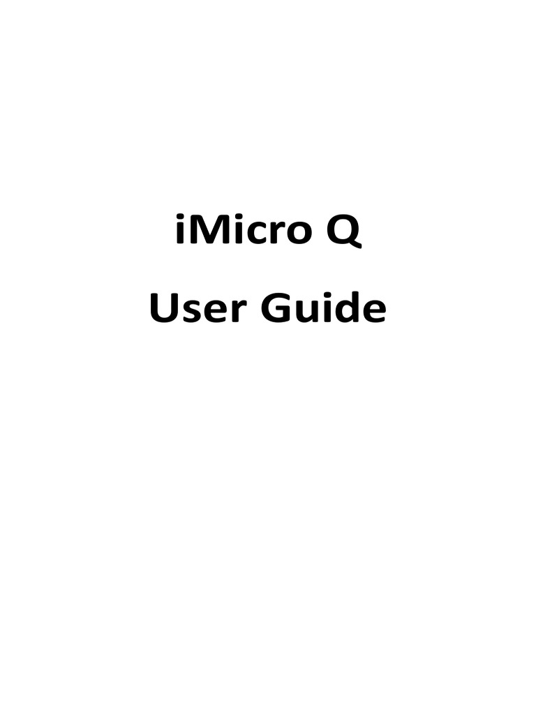User Guide Booklet IMicro Q V0 (1) .1 | PDF | Smartphone | Mobile App