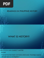 READINGS IN PHILIPPINE HISTORY (Reviewer) | PDF | Historiography | Historian