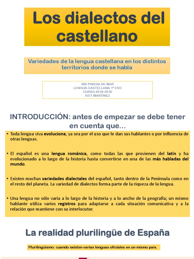 5.4 Los Dialectos Del Castellano | PDF | Dialecto | Idiomas