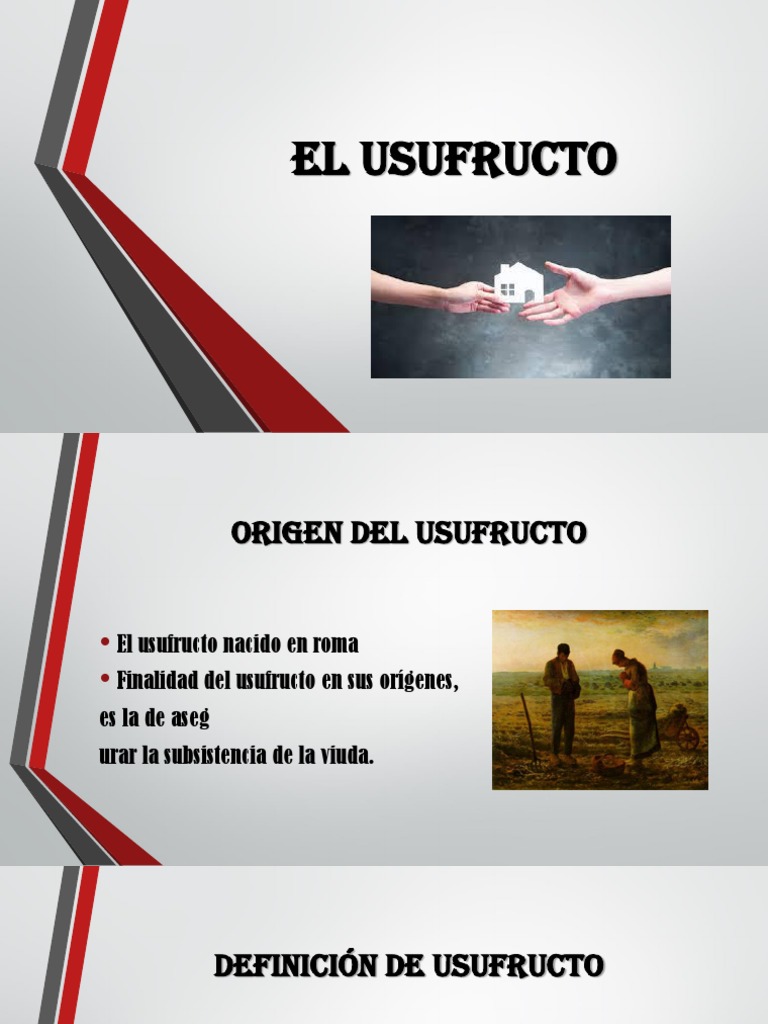 El Usufructo | PDF | Propiedad | Conceptos legales