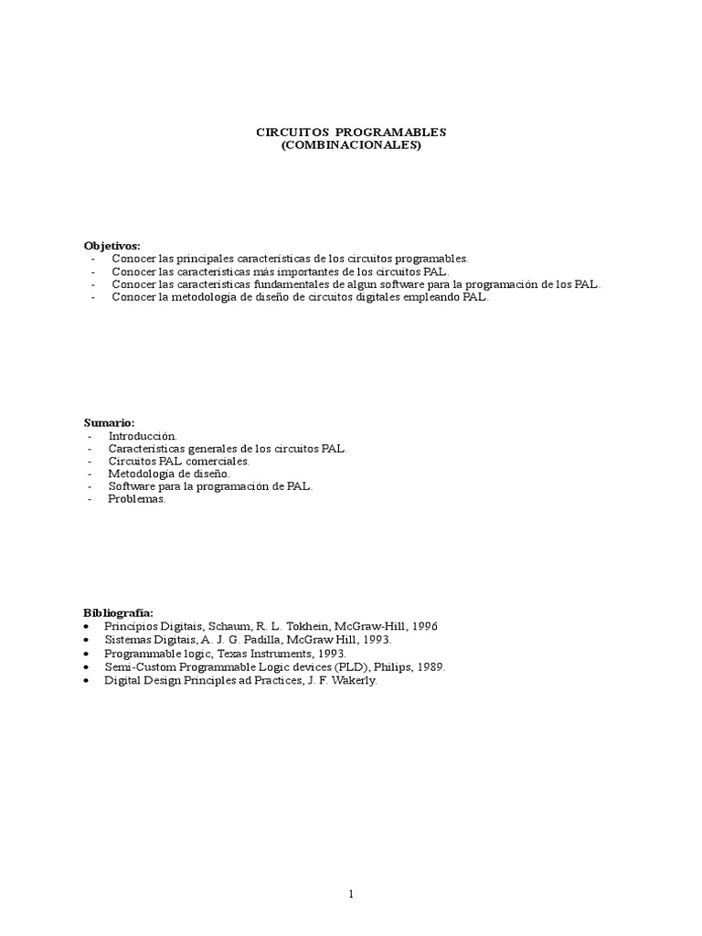 Circuitos Programables | PDF | Arreglos de compuertas lógicas ...